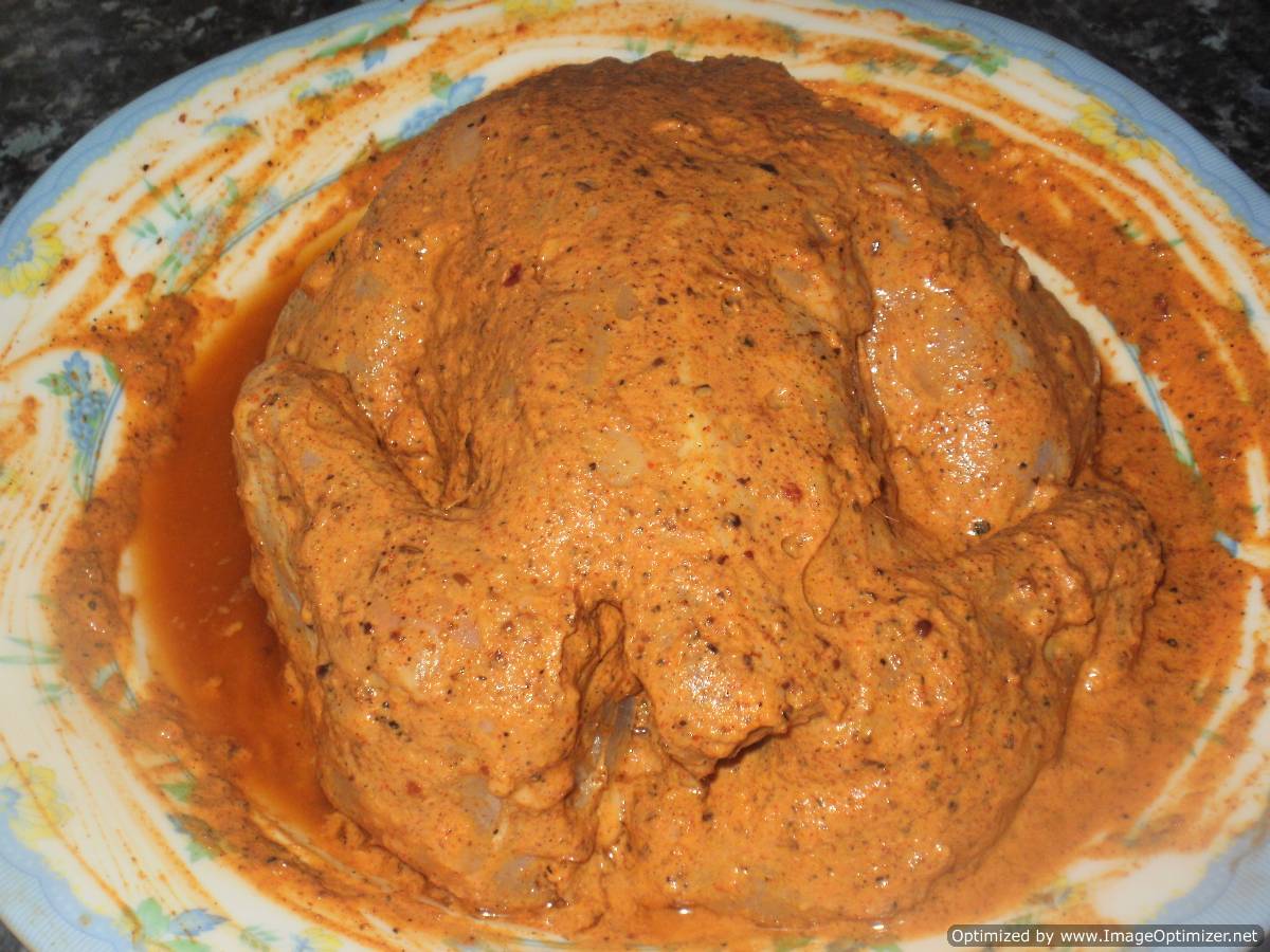 Charga /chargha (fried or roasted whole chicken)