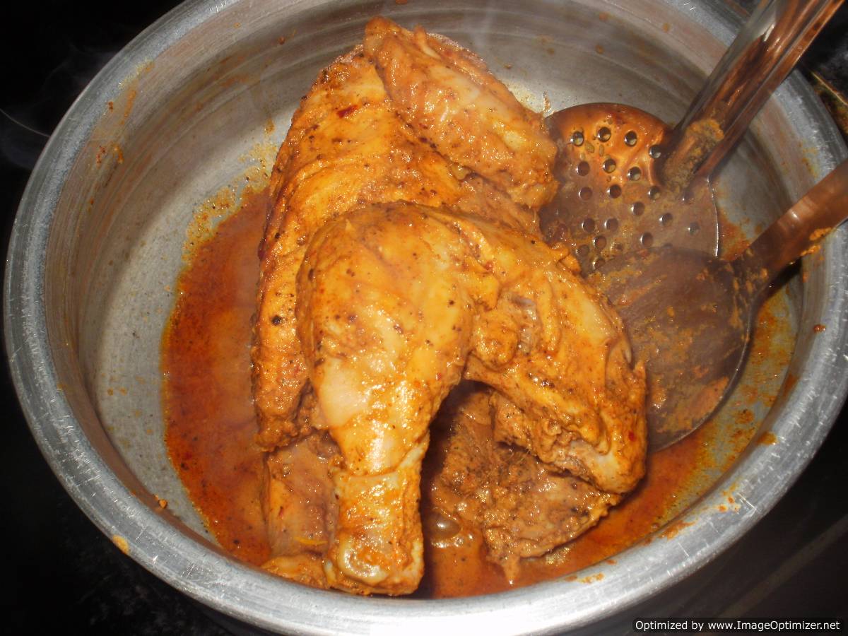 Charga /chargha (fried or roasted whole chicken)